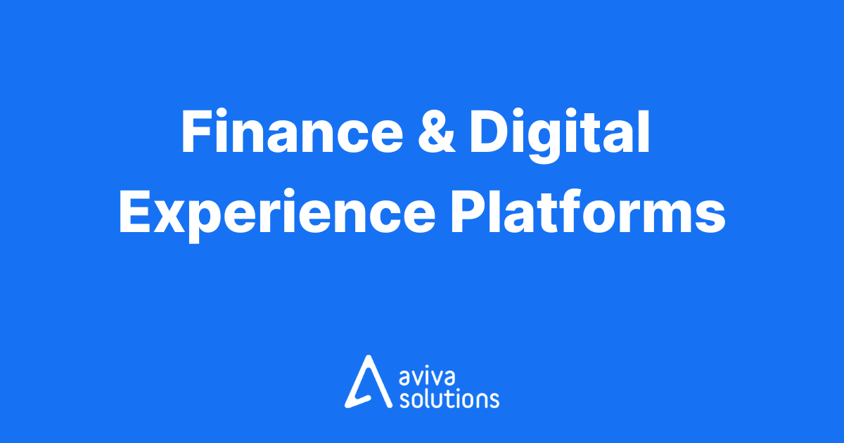 Digitale transformatie voor Finance | Aviva Solutions